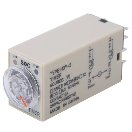 Time Relay, H3Y 2 Delay Relay Adjustable 0 To 10s 8 Pin Time Delay Relay Module Electrical Timer ...