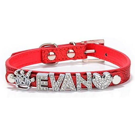 Personalized Rhinestone Pet Dog Cat Collars with Customizable Name ...