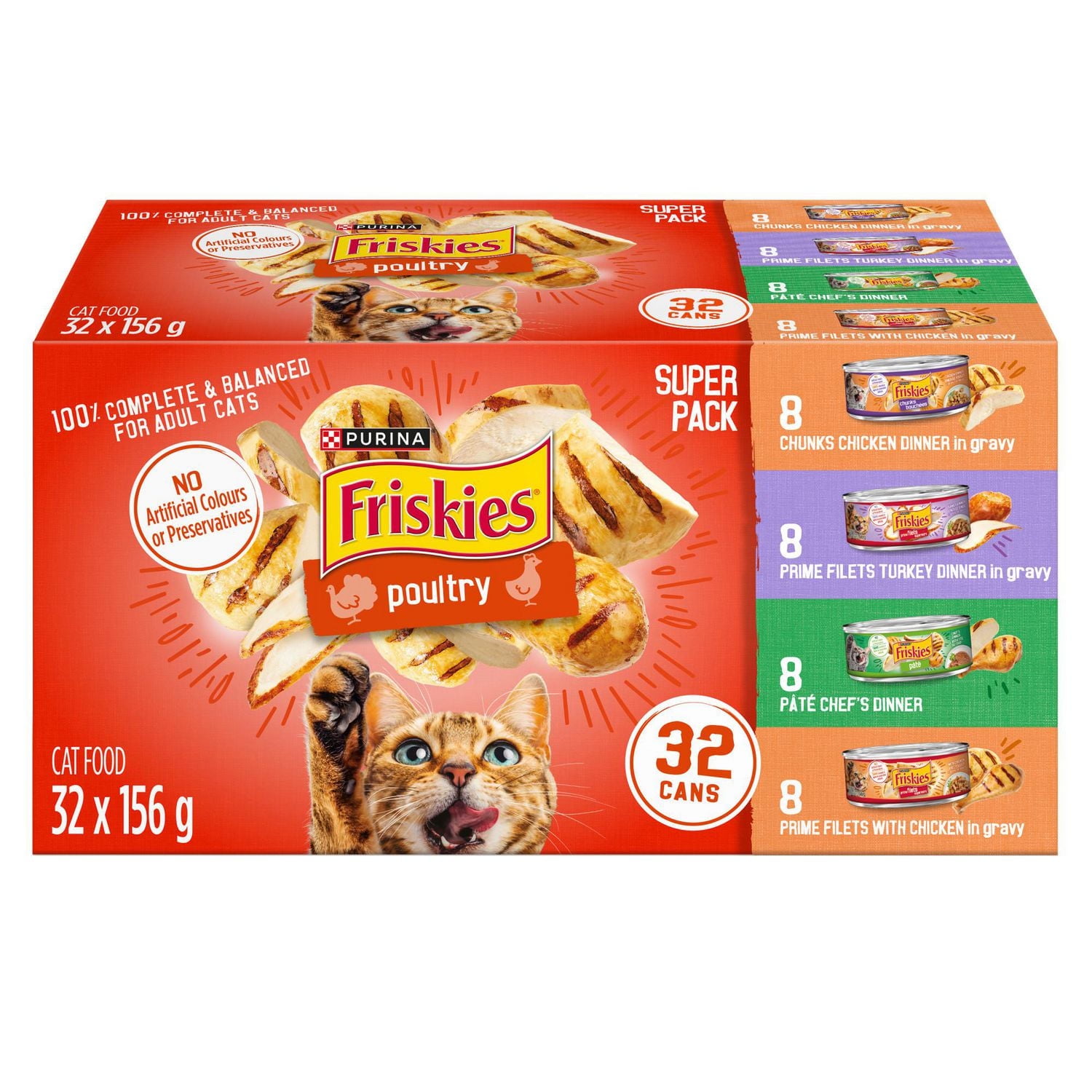 Click here for Friskies Poultry Super Pack  Wet Cat Food 32 X 156... prices