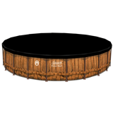 "Coleman Set: Power Steel 22' x 52"" Round Metal Frame Above Ground ...