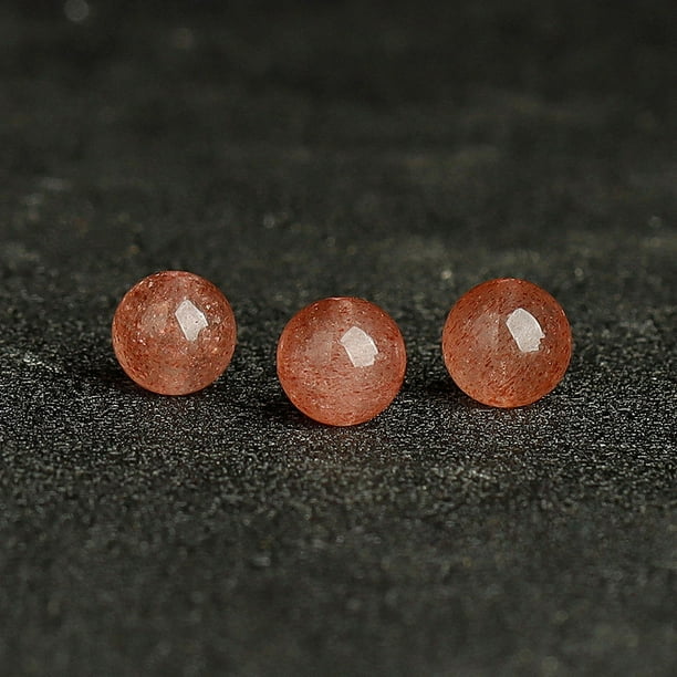 Perlas sueltas de cristal de fresa de hielo, perlas redondas de cristal ...