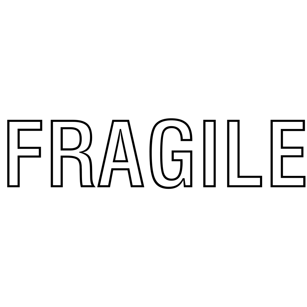 FRAGILE Stock Stamp | Black Outline Letters | Pre-Inked Xstamper ...