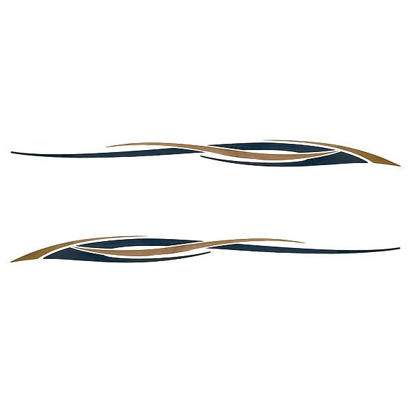 Rinker Boat Graphic Decals VS19901-03-BL | 2001 Flotilla Blue Gold 2PC ...