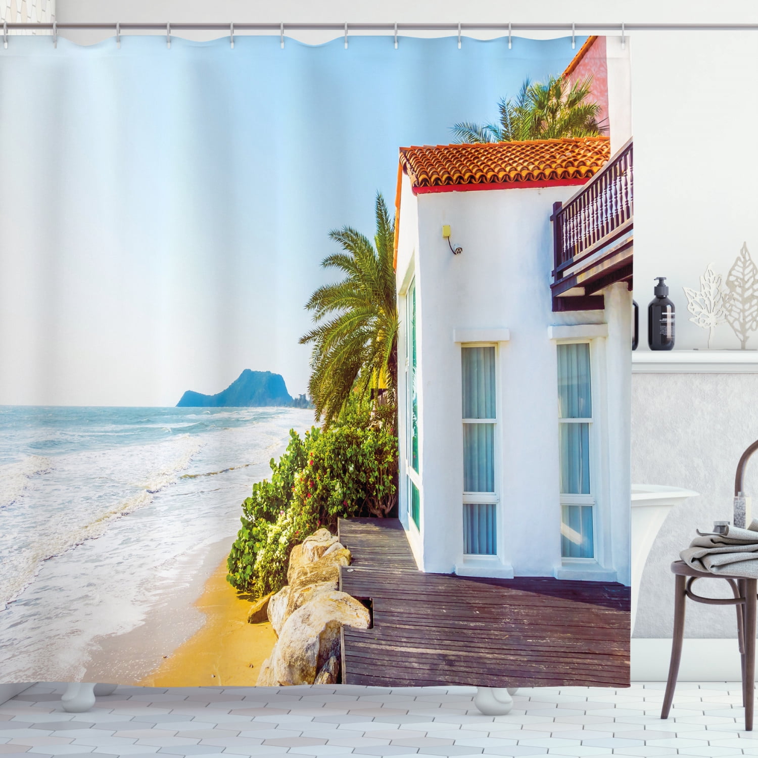 Beach Theme Vinyl Fabric