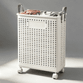 ACDANC Laundry Basket with Wheels Large Capacity Handle Design ...