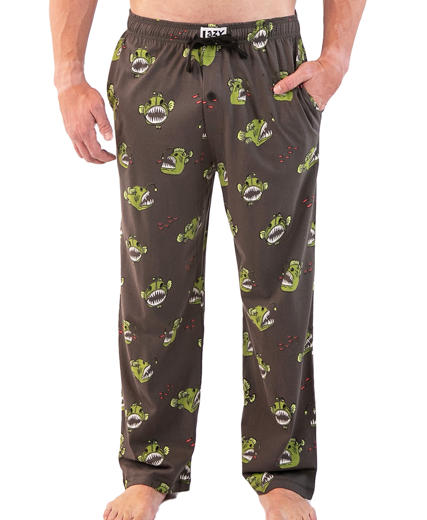 LazyOne Animal Pajama Pants for Men, Male Pajamas, Angler Fish, Large ...