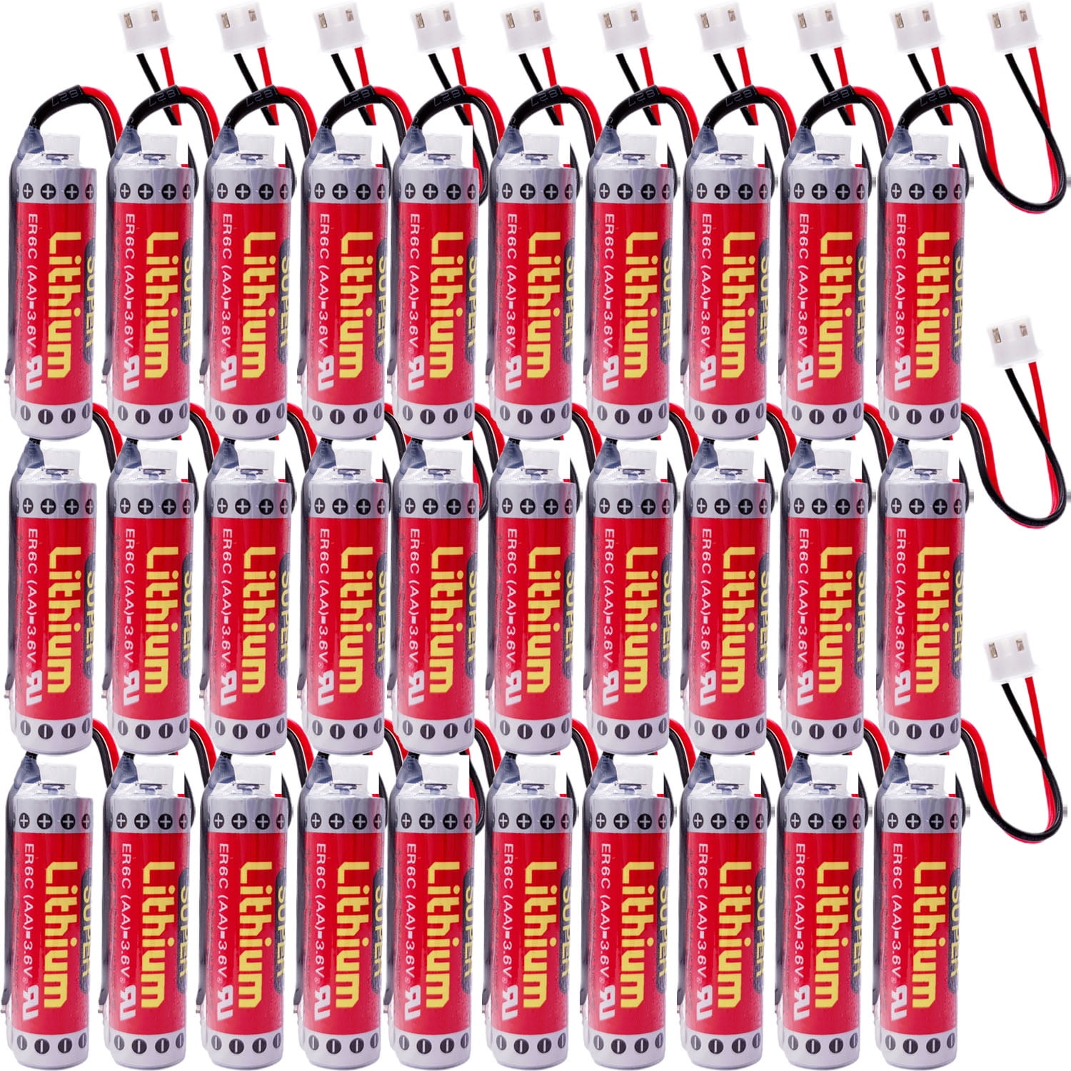 30 PCS Original Battery for MAXELL ER6C AA 3.6V 1800mAh AA PLC Battery ...