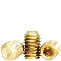 Socket Set Screw, Cup Point, 1/4-20 x 3/4", Brass, Hex Socket (Quantity ...