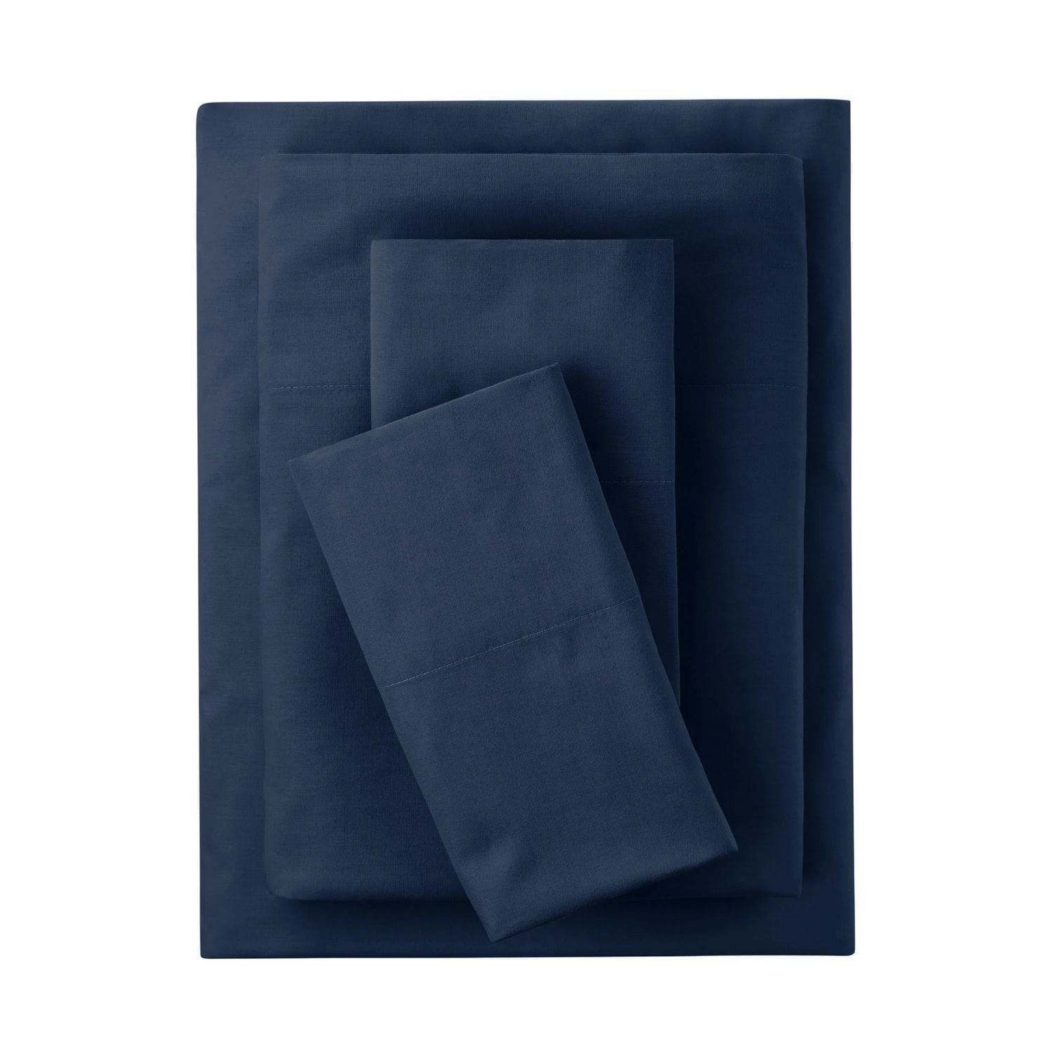 Click here for Mainstays 4-Piece 300 Thread Count Blue- Cvc Cotto... prices
