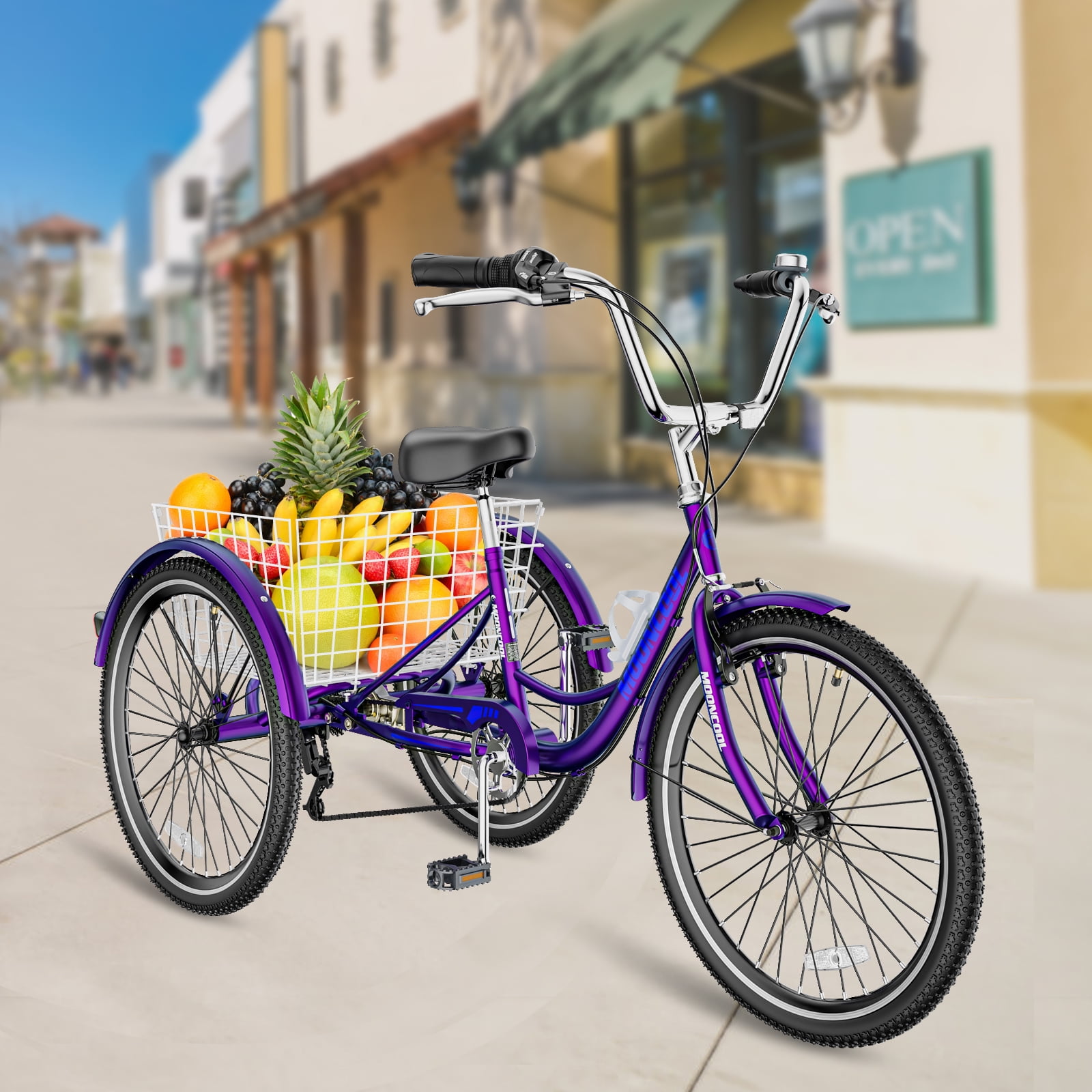 Mooncool 7-Speed Adult Tricycle, 16/20/24/26 inch, Iron Mooncool 7-Speed Adult Tricycle, 16/20/24/26 inch, Iron
