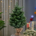 Costway 2 FT Pre-Lit Tabletop Fir Christmas Tree 35 LED Lights Timer ...