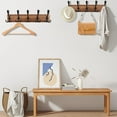 Coat Rack Wall Mount Wooden Hat Rack for Wall Hooks Pine Real Plank 16. ...