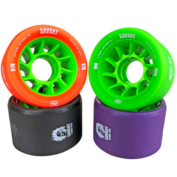 Atom Quad Wheels - Savant (62mm x40mm) - Walmart.com