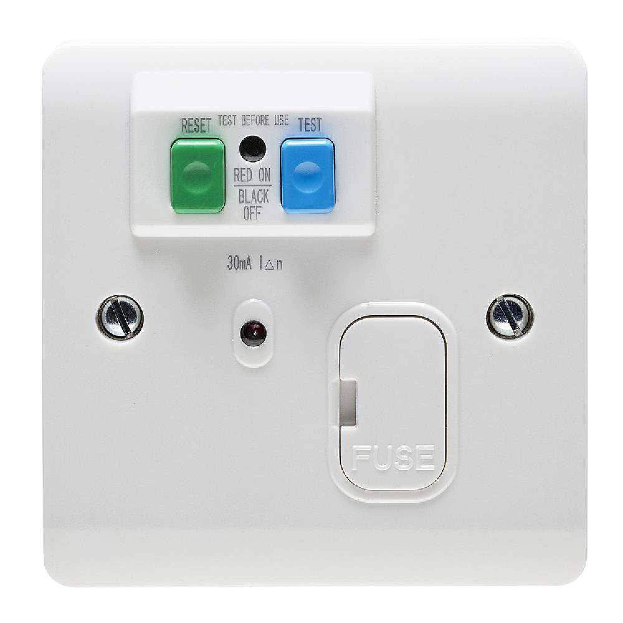 CRABTREE - Instinct Unswitched Fused Connection Unit with RCD, 13A ...
