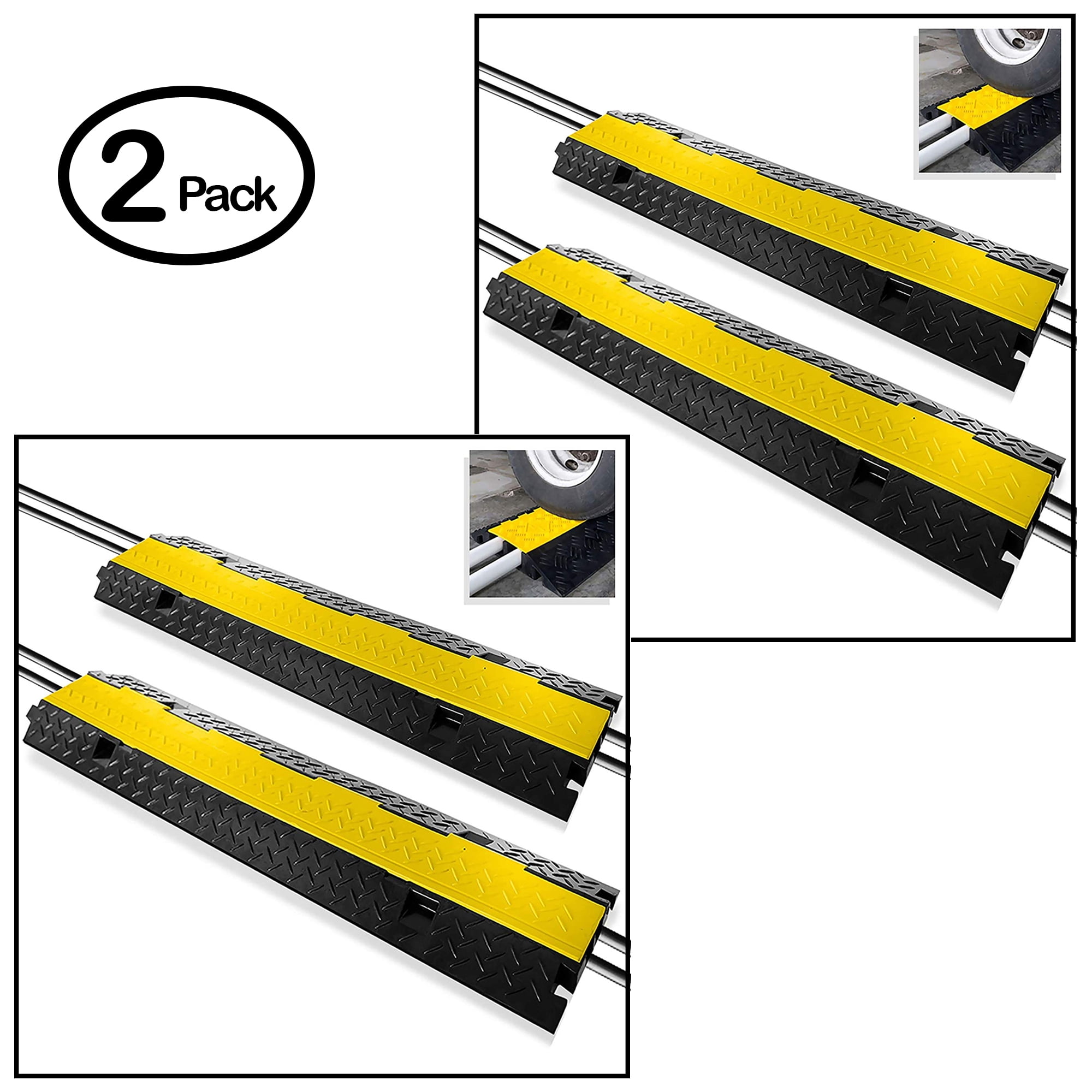 Pyle Cable Protector Cover Ramps - Cord/Wire Safety Concealment Floor ...