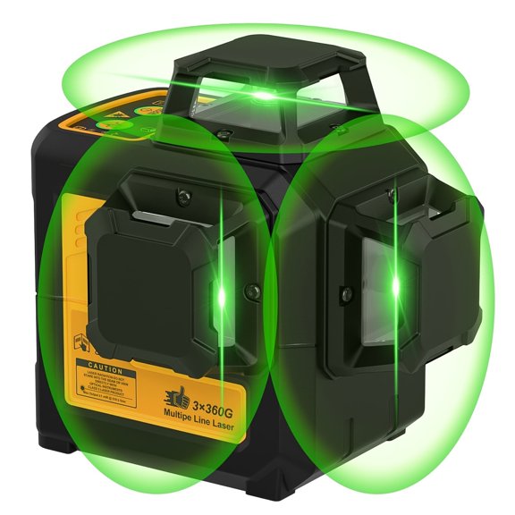Huepar 360 Self-Leveling Laser Level, 165Ft Green Cross Line, Magnetic ...