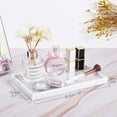 Luxspire Bathroom Vanity Tray, Resin Dresser Jewelry Ring Dish Tank ...