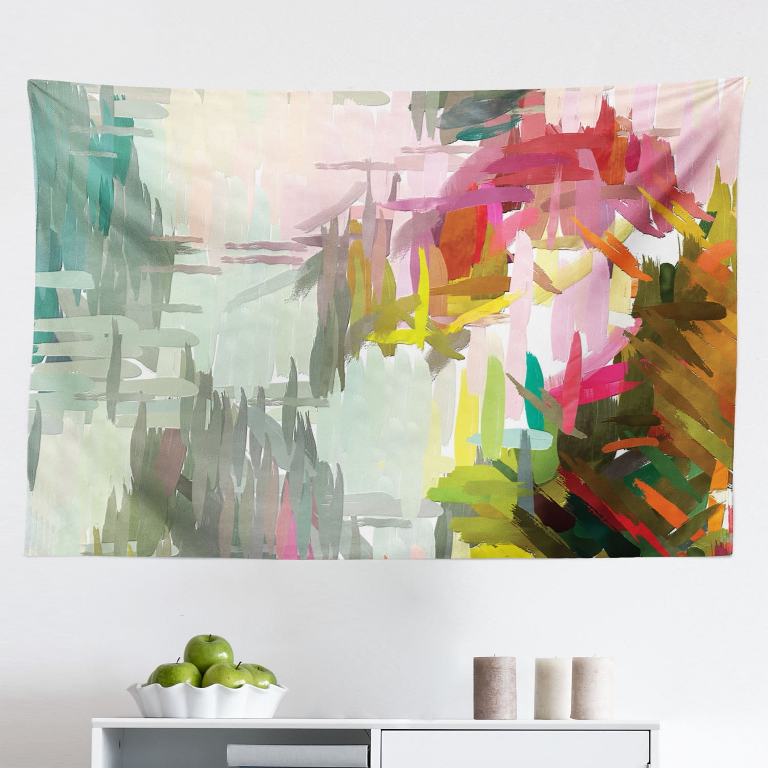 Fine Art Tapestry, Realistic Painting of a Ship in Sea During a Stormy ...