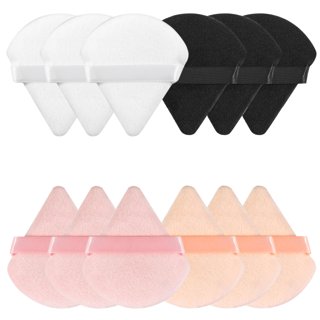 Powder Puff Large Velour Body Makeup Puffs with Satin Ribbon, 4 in., 3 ...