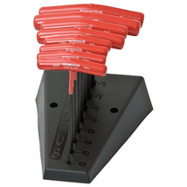 Bondhus 15390 Hex Wrench Set, 10 Pieces, 3/32" to 3/8", T-Handle ...