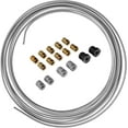 4LifetimeLines - 1/4" x 25' Galvanized Steel Tube Brake Line Kit | 16 ...