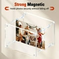 2 pack 4x6 acrylic picture frames, clear magnetic photo frames with ...