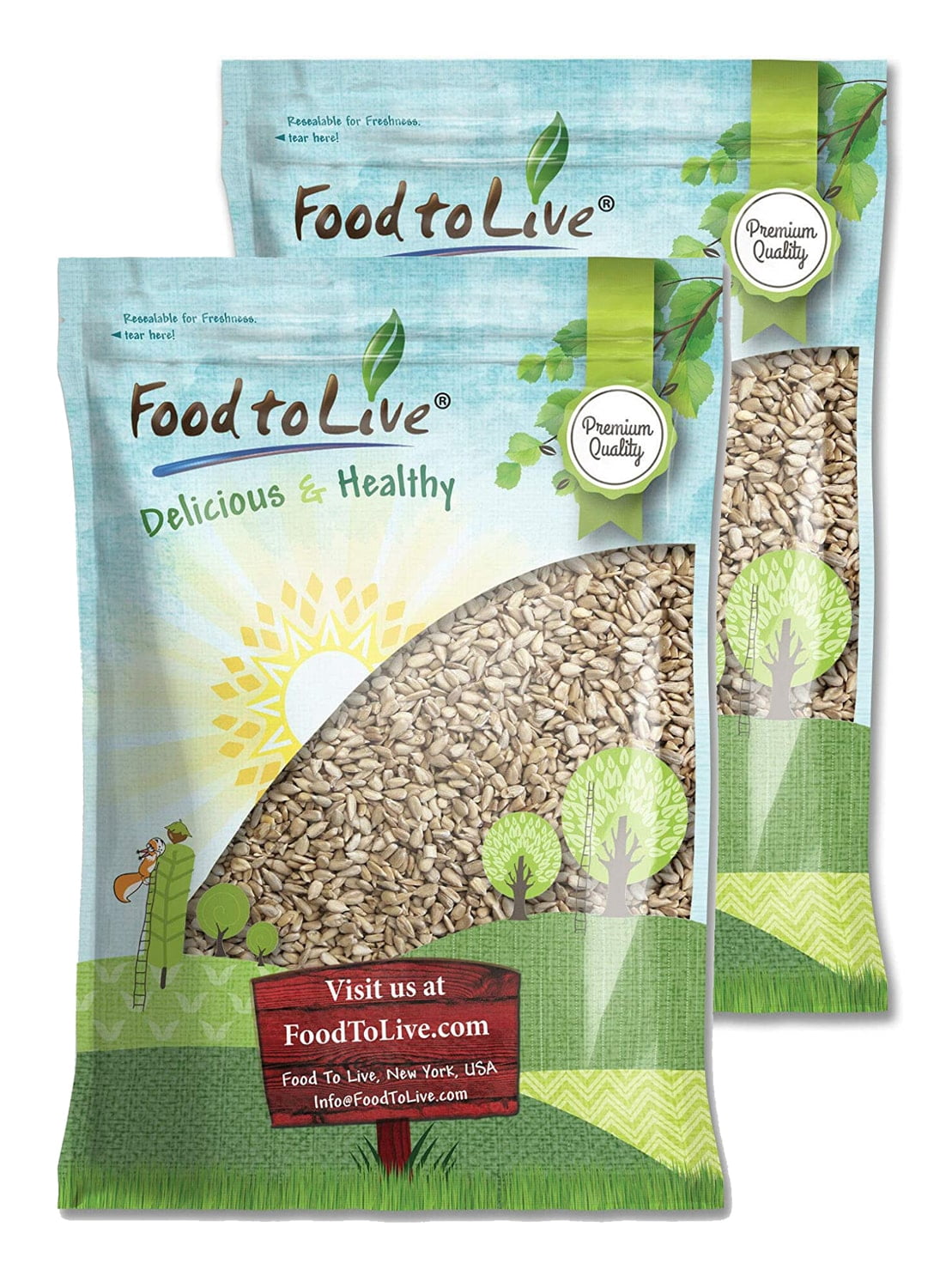 Raw Sunflower Seeds, 18 Pounds — Kosher, Vegan — by Food to Live ...
