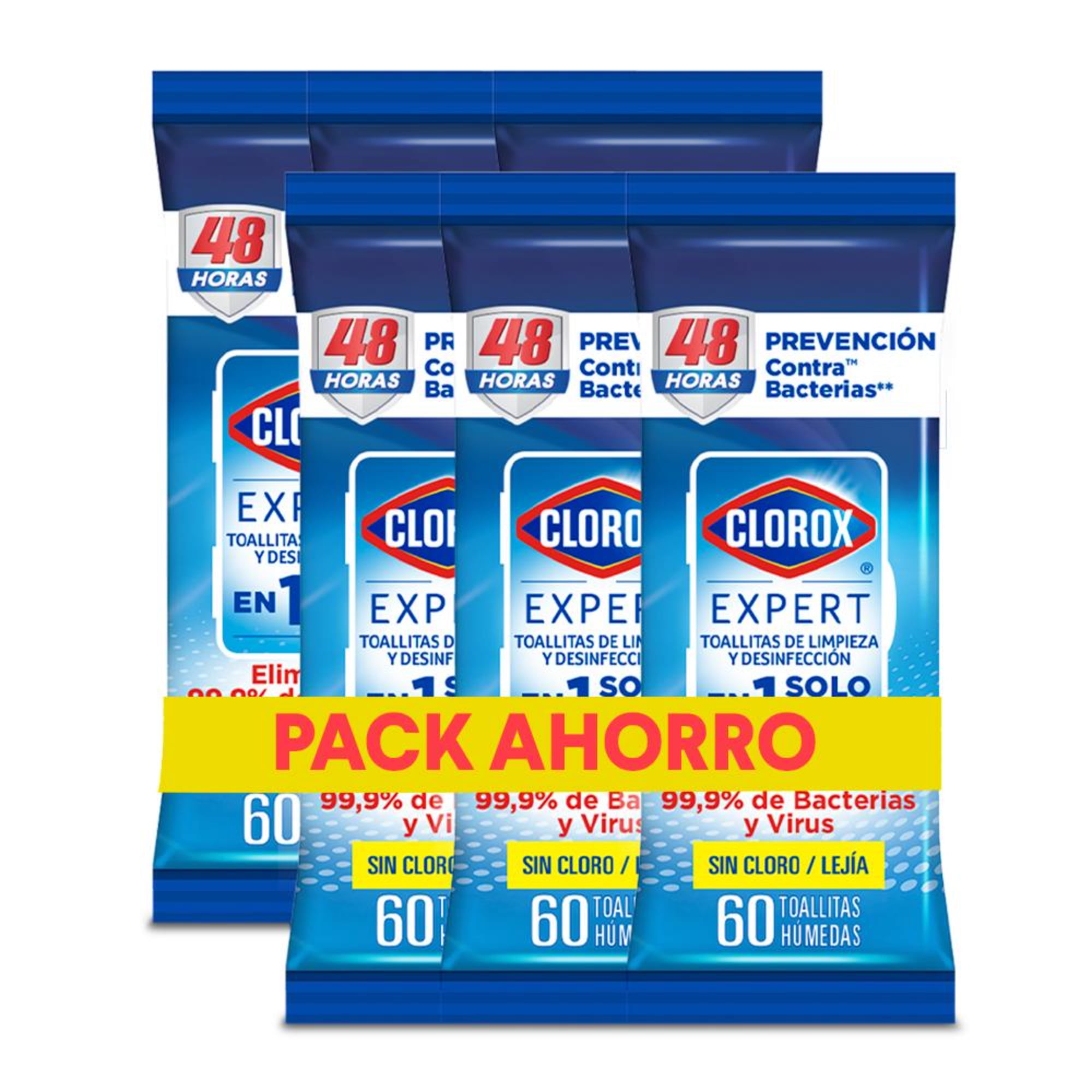 Pack 6 Toallitas Desinfectantes Clorox Expert 60 un | Walmart en línea