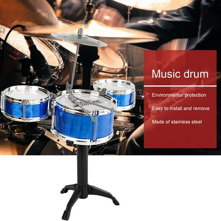 3-Piece Kids Drum Set Children Junior Drums Kit Percussion Musical ...