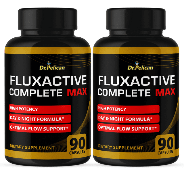 Fluxactive Complete MAX- Male Virility/ Energy/ Workout-2 Bottles- 180 Capsules- Dr. Pelican ...