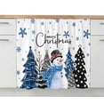 Cabinet Curtains 10"W x 11"L, Navy Blue Black Christmas Sink Skirt for ...