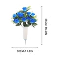 Artificial Cemetery Flowers with Long Nail Vases,Grave Memorial Flowers ...