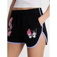 My Melody and Kuromi Women's Graphic Fleece Dolphin Shorts, Sizes XXS ...