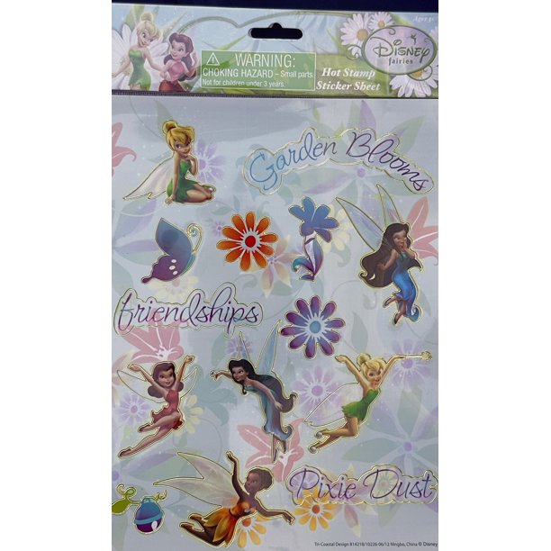 Large Disney Fairy Tinkerbell Sticker sheet - Walmart.com