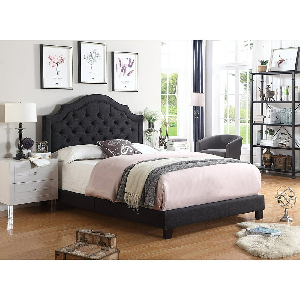Alton Furniture Angelo Tufted Upholstered Panel Platform Bed Walmart