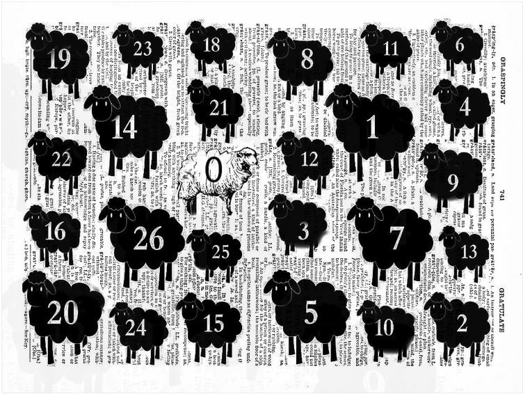 Art N Wordz Counting Sheep Original Dictionary Sheet Pop Art Wall Or Desk Art Print Poster