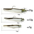 Black Minnow Fishing Lure 5g/70mm,12g/90mm,25g/90mm Jig Head Silicone Baits Soft Lures Crank ...