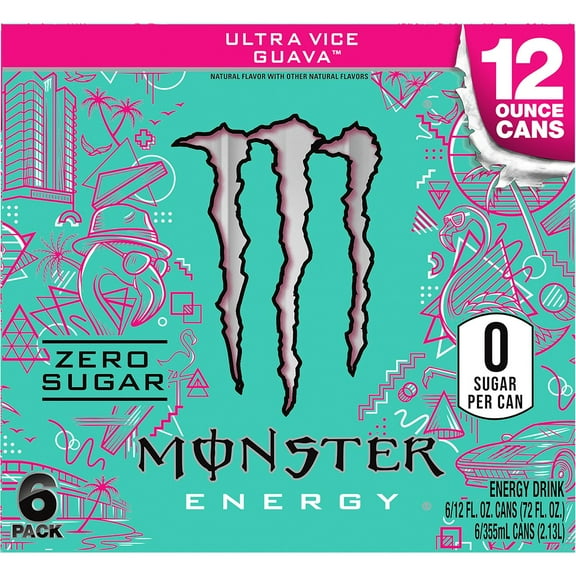 Monster Energy Ultra VP, Red, White, Blue, 16 fl oz, Raspberry & Berry ...