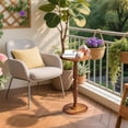 Round Side Table for Small Spaces - Small Accent End Table Nightstand ...