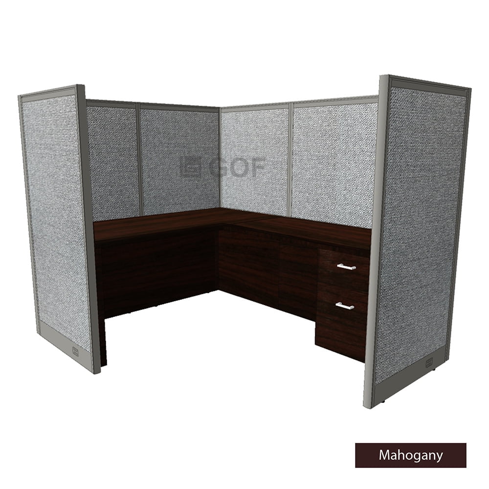 GOF 1 Person Workstation Cubicle (7’D x 6’W x 5’H) / Office Partition ...