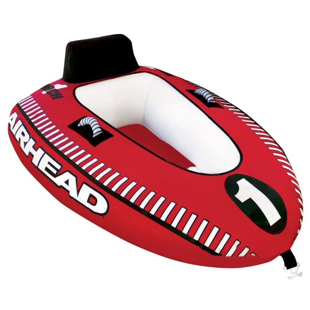 Airhead Mach 1 Single Rider Inflatable Boat Lake Water Towable Tube ...