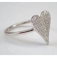14K White Gold Plated 2Ct Heart Cut Simulated Diamond Women Cluster ...