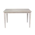 Solid Wood 30"x 48" Dining Table in Washed Gray Taupe - Walmart.com