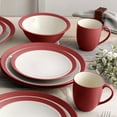 Noritake Colorwave Raspberry 16-Piece Curve Dinnerware Set, Service for ...