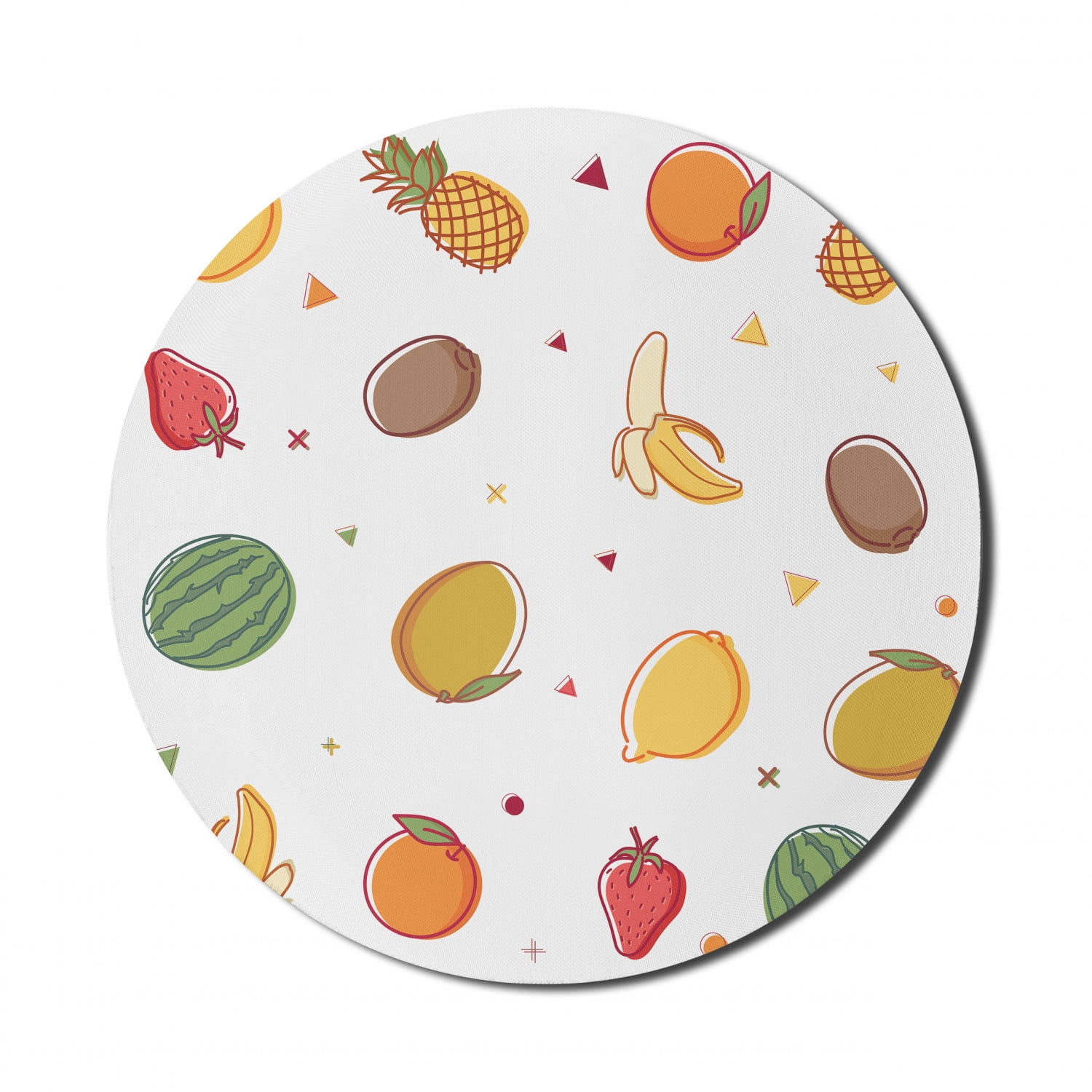 Fruits Mouse Pad for Computers, Pineapple Banana Orange Kiwi Watermelon ...