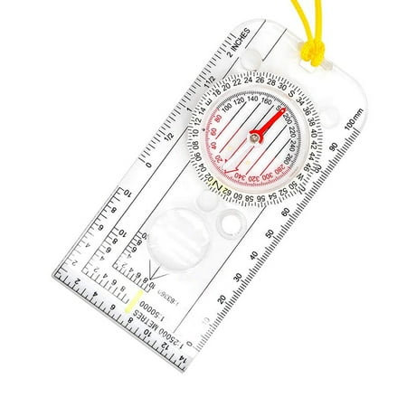 TiooDre Map Scale Multifunctional Mini Ruler Map Scale Compass Tool ...