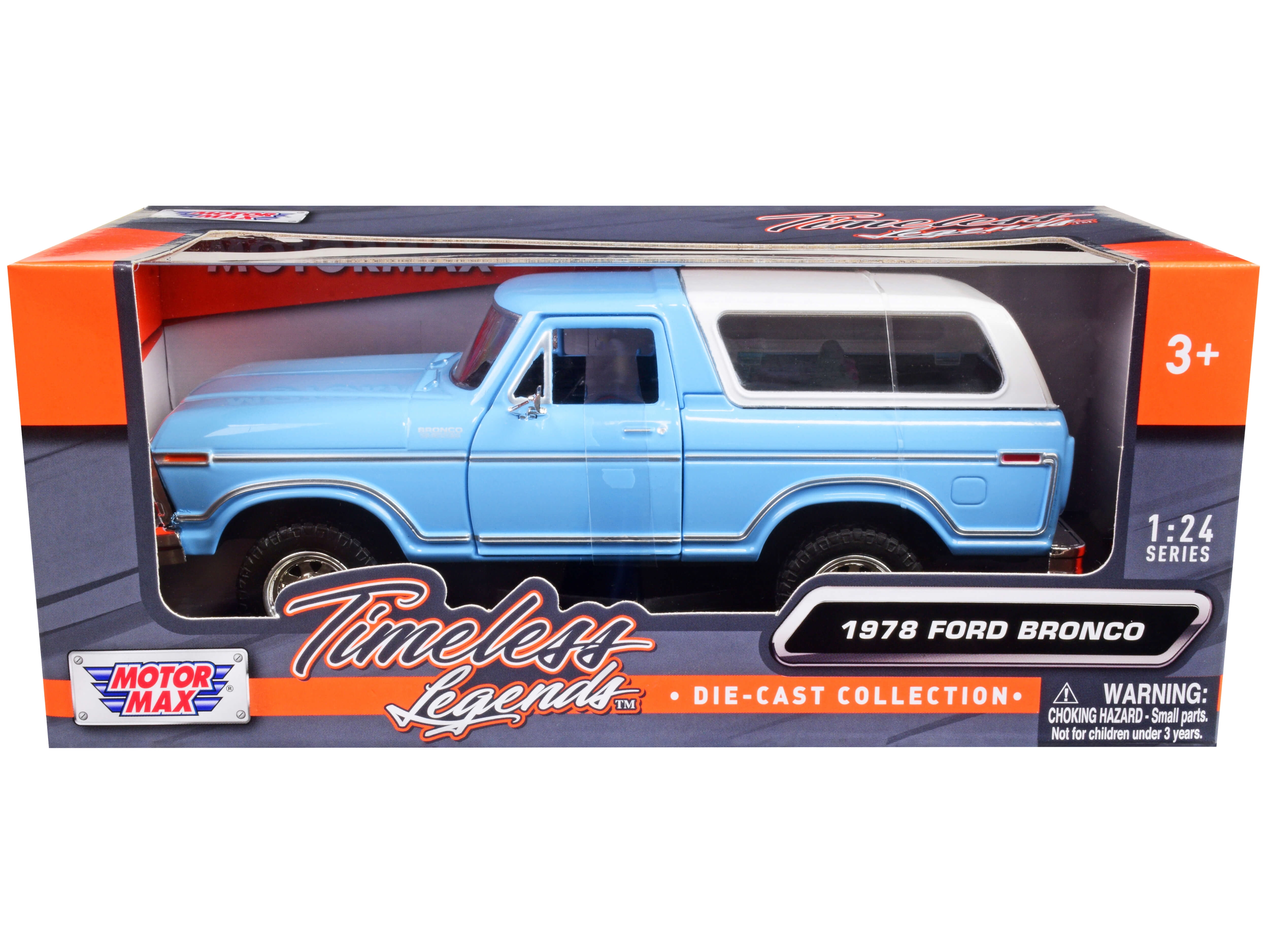 1978 Ford Bronco Custom Light Blue and White "Timeless Legends" Series ...