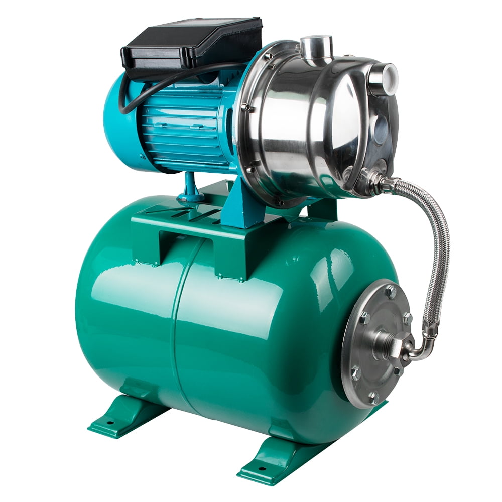 1HP 750W Shallow Well Jet Pump with Pressure Tank 740GPH Jet Pump ...