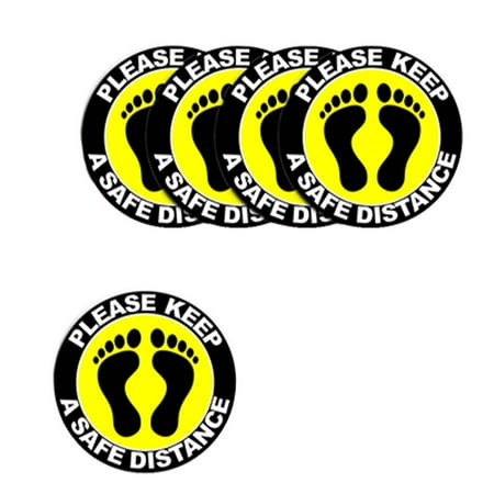 5 Pieces Directional Decal Floor Sign Waterproof Wear-resistant people ...