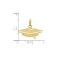 Gem & Harmony 10K Yellow Gold Graduation Hat Charm Pendant Necklace ...